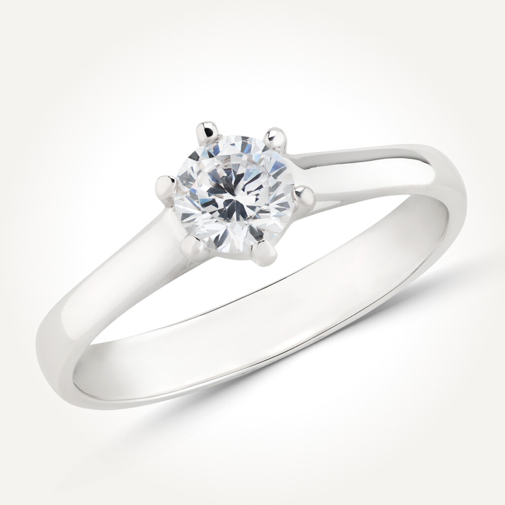 Round Brilliant Solitaire Engagement Ring Style 0558 - Spence Diamonds