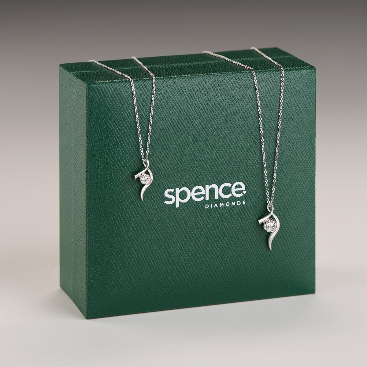 14KT White Gold The Sun and The Wind Pendant 0.09 CT. T.W. - Spence ...