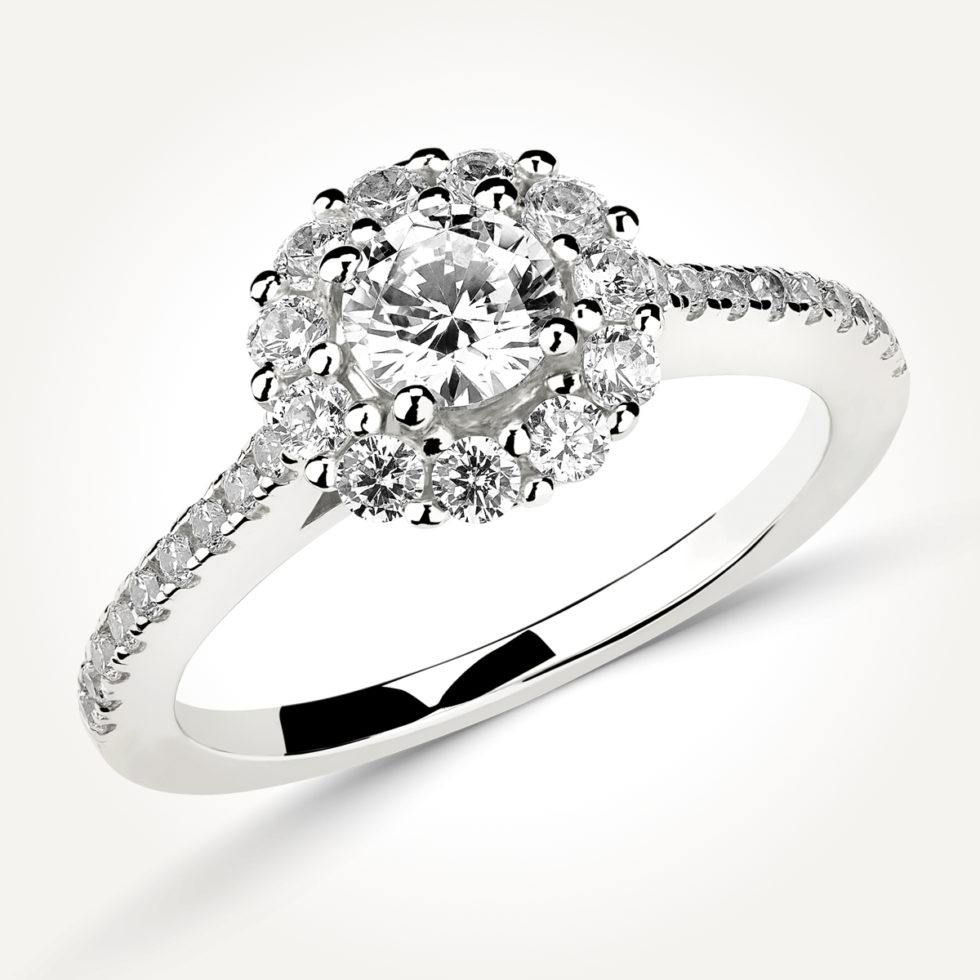 Compass Set Solitaire Engagement Ring | Style 8590