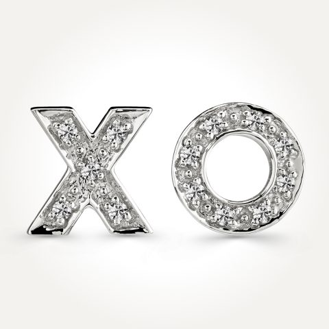 14K White Gold Fancy Earrings 0.08 CT. T.W. - Spence Diamonds